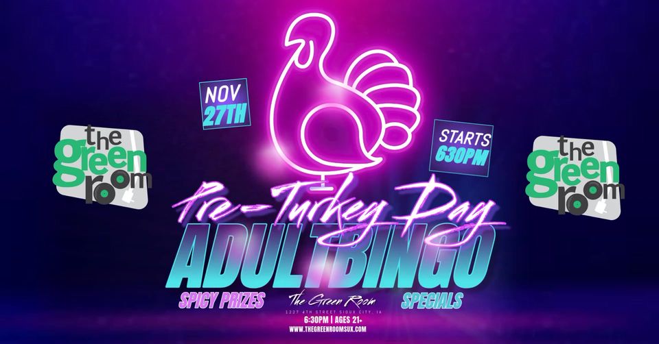 Pre-Turkey Day Adult Bingo | ExploreSiouxLand.com